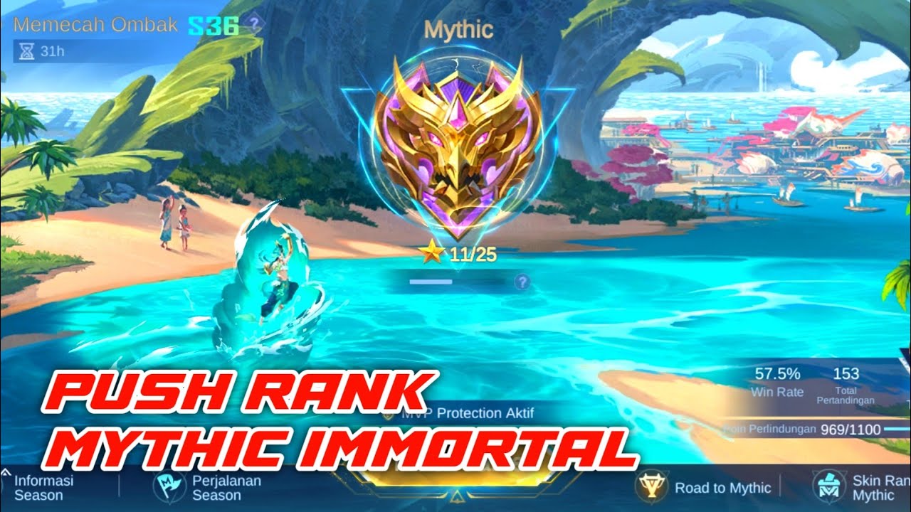 PUSH RANK KE MYTHIC IMMORTAL POKOKNYA [LIVE MLBB] - YouTube