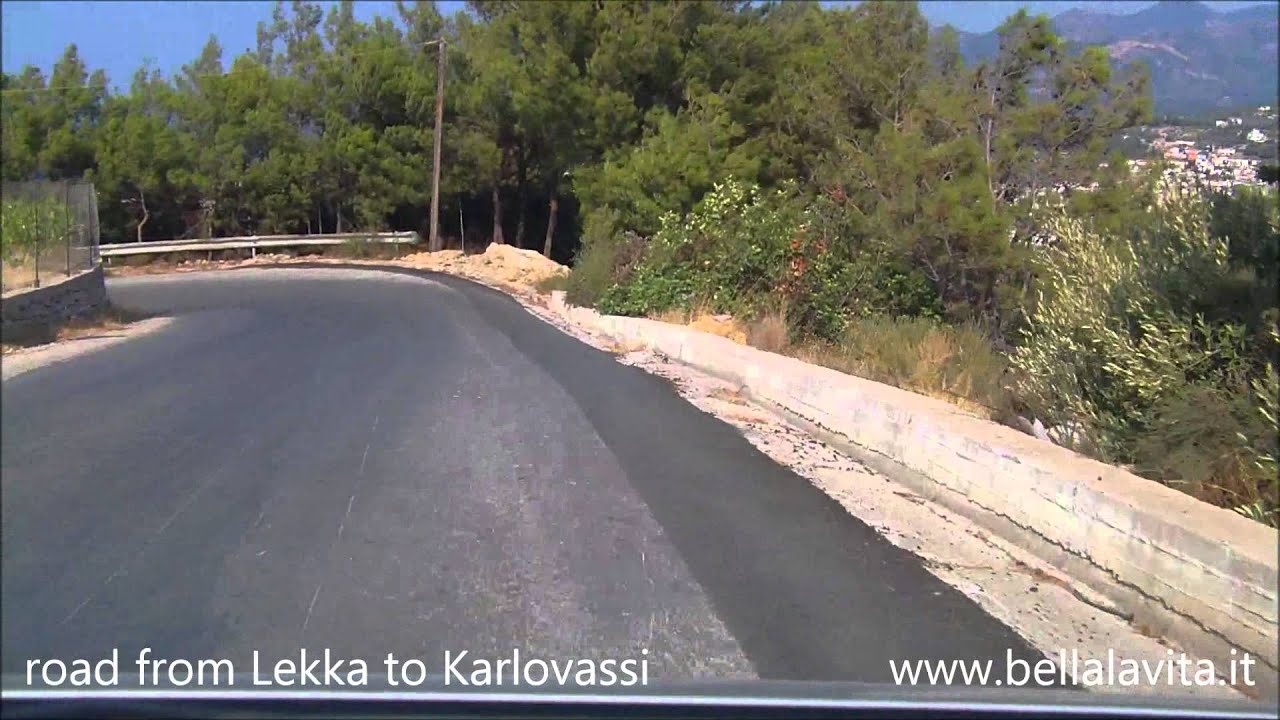 samos 2013 road Lekka to KArlovassi - YouTube