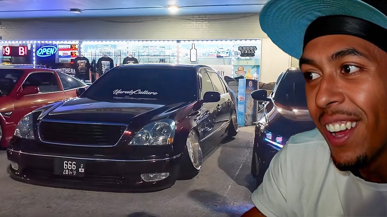 Stance Cars Takeover A Gas Station Car Meet! - YouTube
