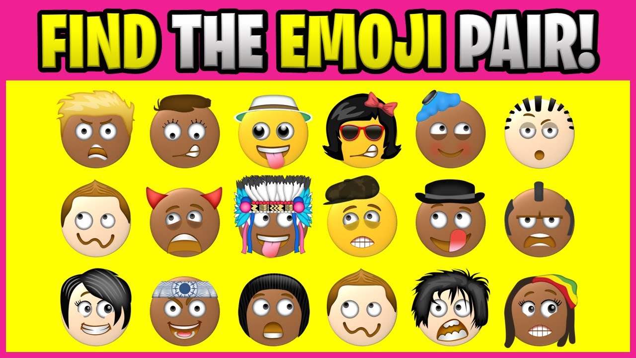 FIND THE EMOJI PAIR! P15008 Find the Difference Spot the Difference ...
