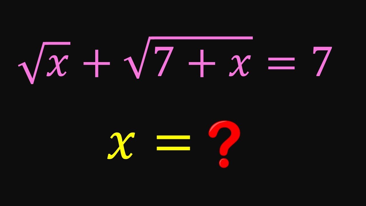 Can you solve it? | How to solve this radical equation in a different ...