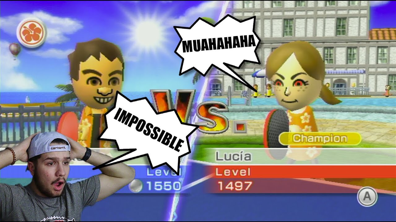 TRYING TO BEAT LUCIA IN TABLE TENNIS - Wii Sports Resort - YouTube