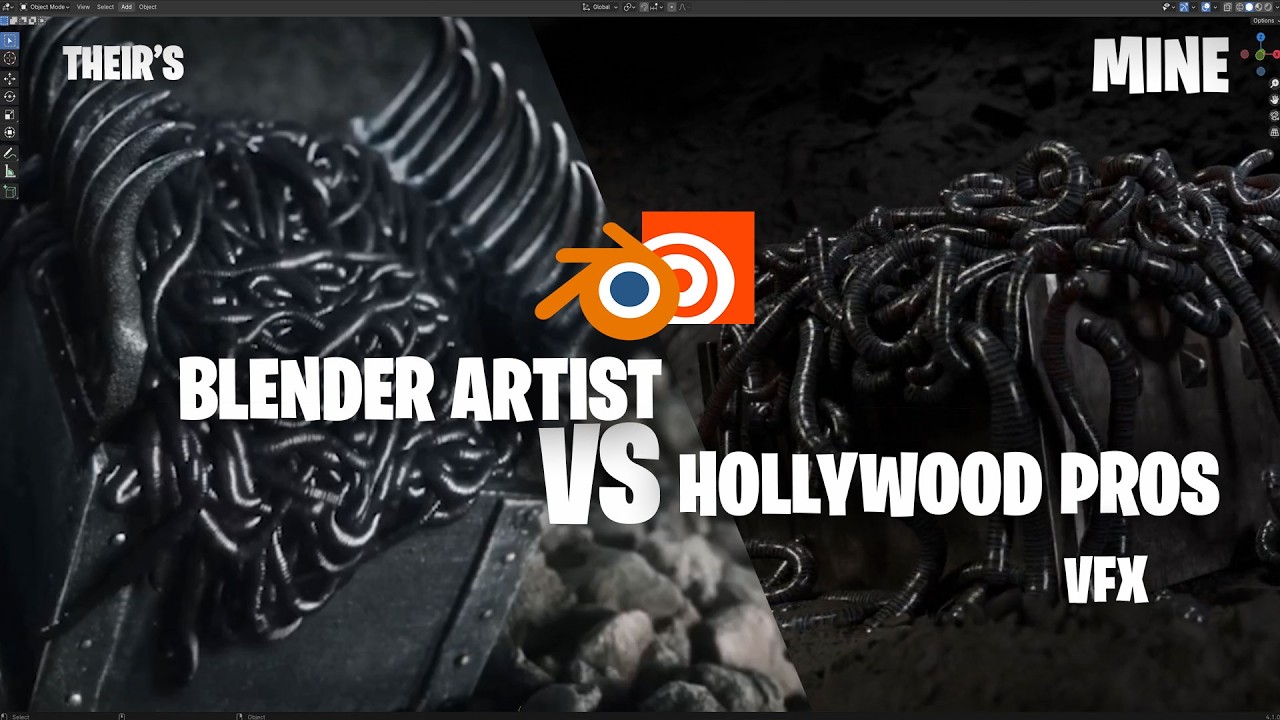 Remaking The wither worms in a box simulation with houdini and blender ...