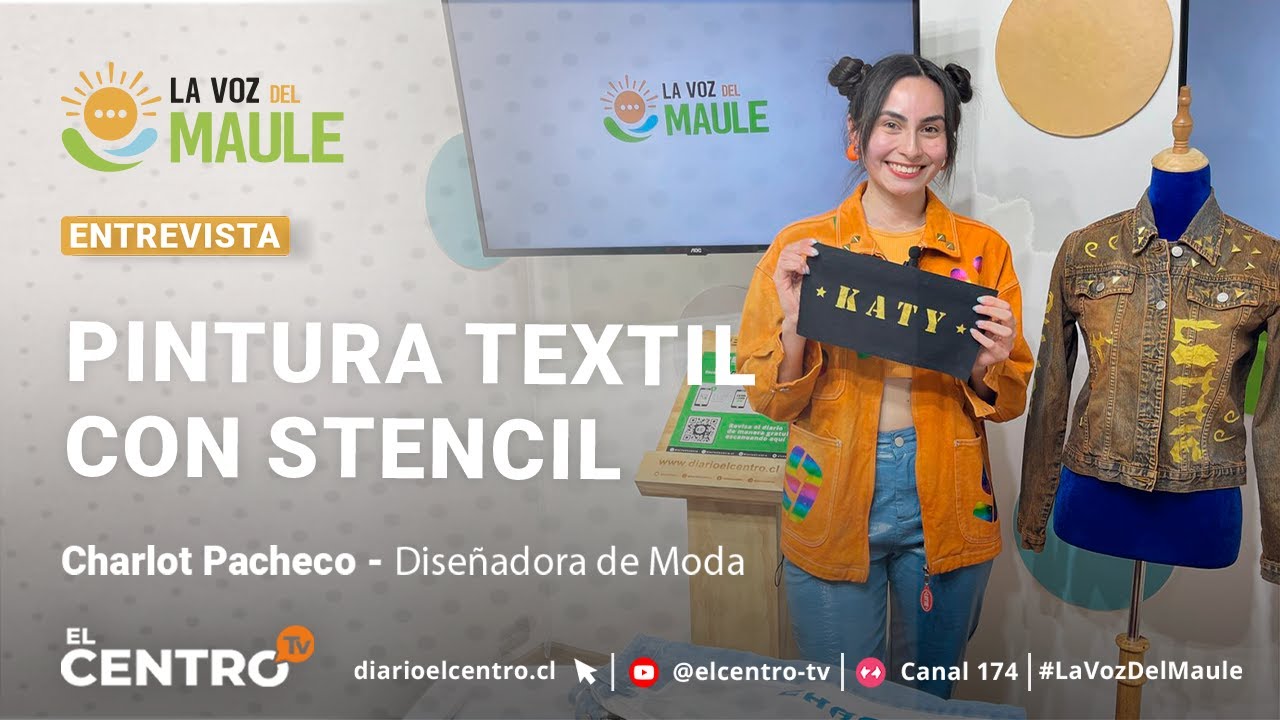 Como aplicar pintura textil con stencil - Moda y diseño con Charlot Pacheco | La voz del Maule ...