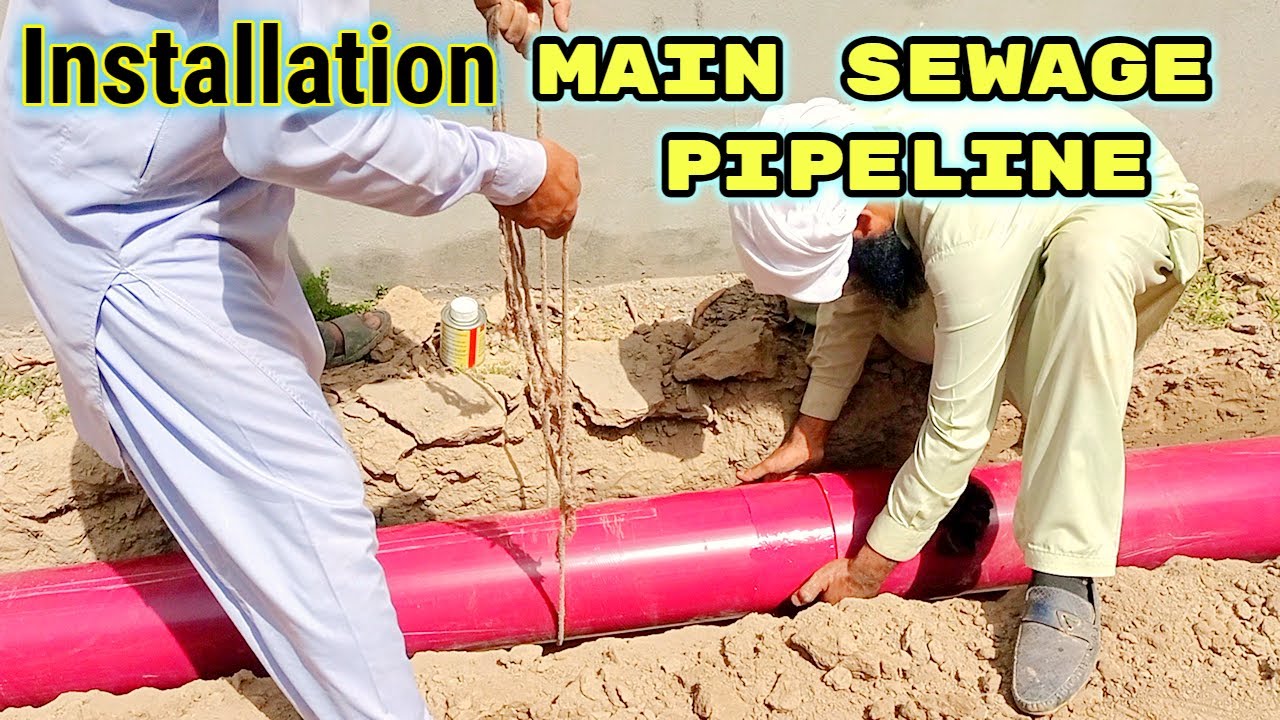 How to install main sewage pipe line | House sewerage system | Best ...