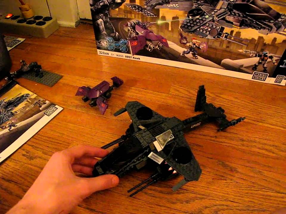 Halo Mega Bloks UNSC ODST Hawk Review + figure promo - YouTube