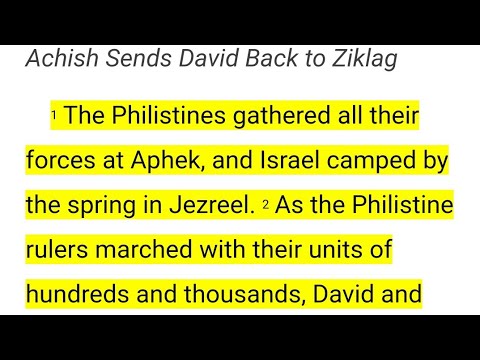 1 Samuel Chapter 29 Verses 1-11 - YouTube