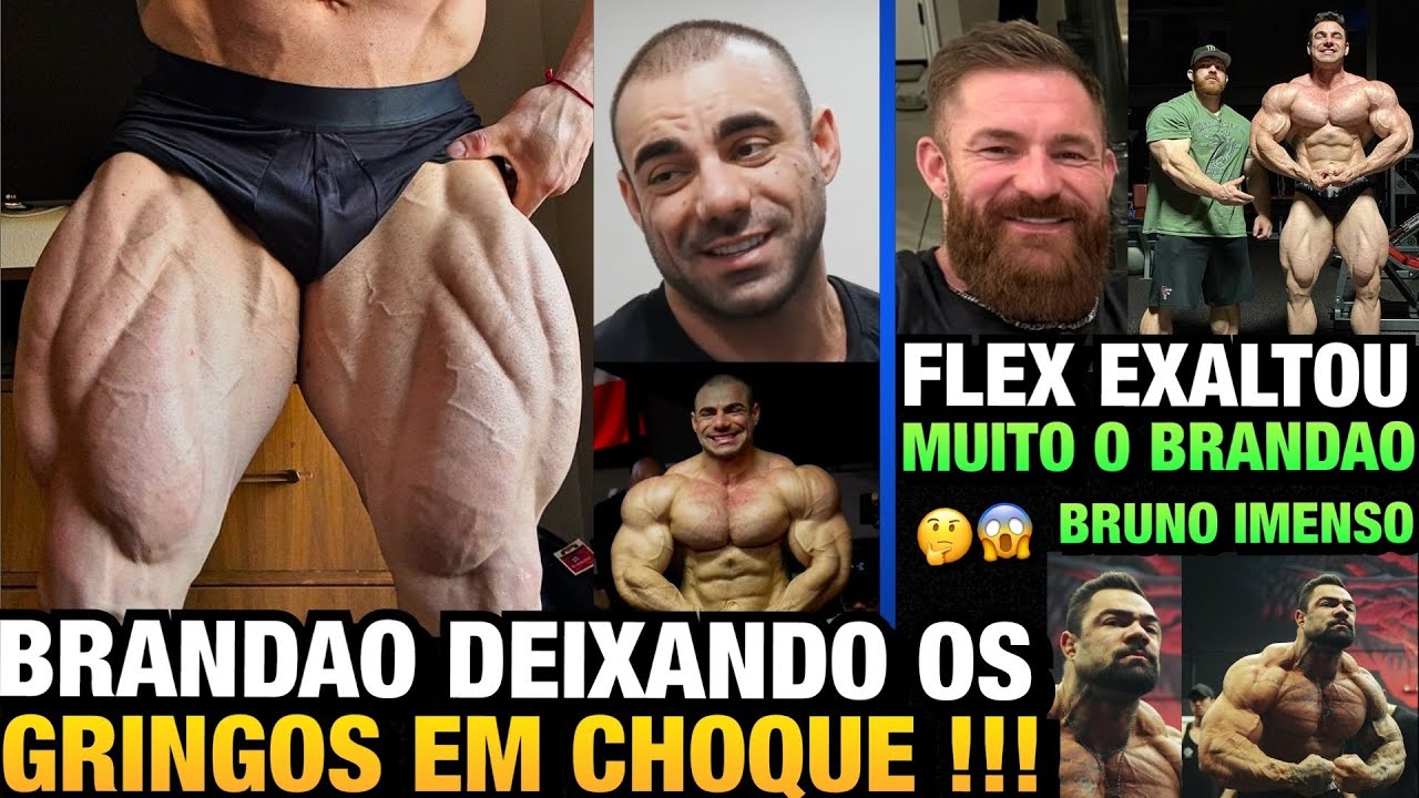 BRANDÃO MOSTRA PERNA SURREAL E DEIXA GRINGOS EM CHOQUE + FLEX LEWIS ...