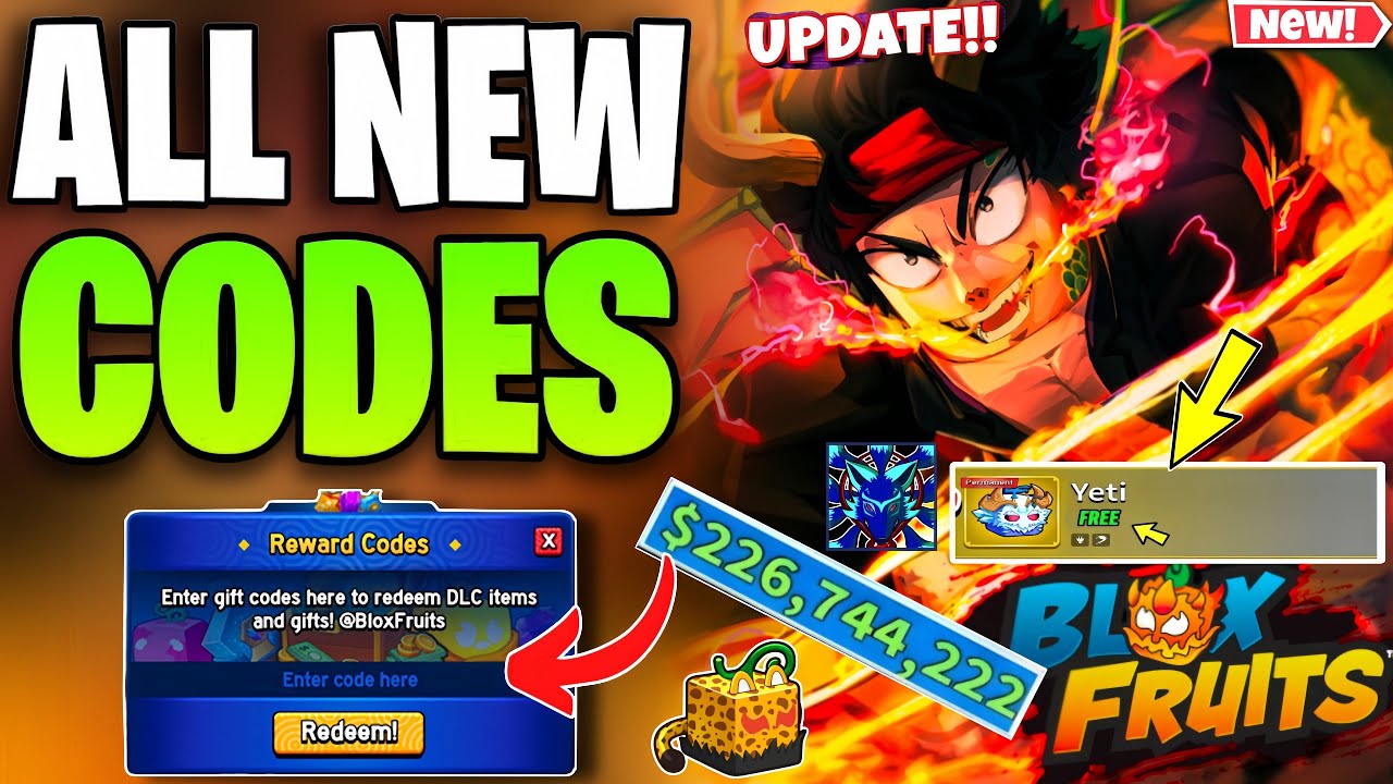 UPDATE *NOW *⚠️ALL WORKING BLOX FRUITS CODES 2025 - WORKING CODES FOR ...