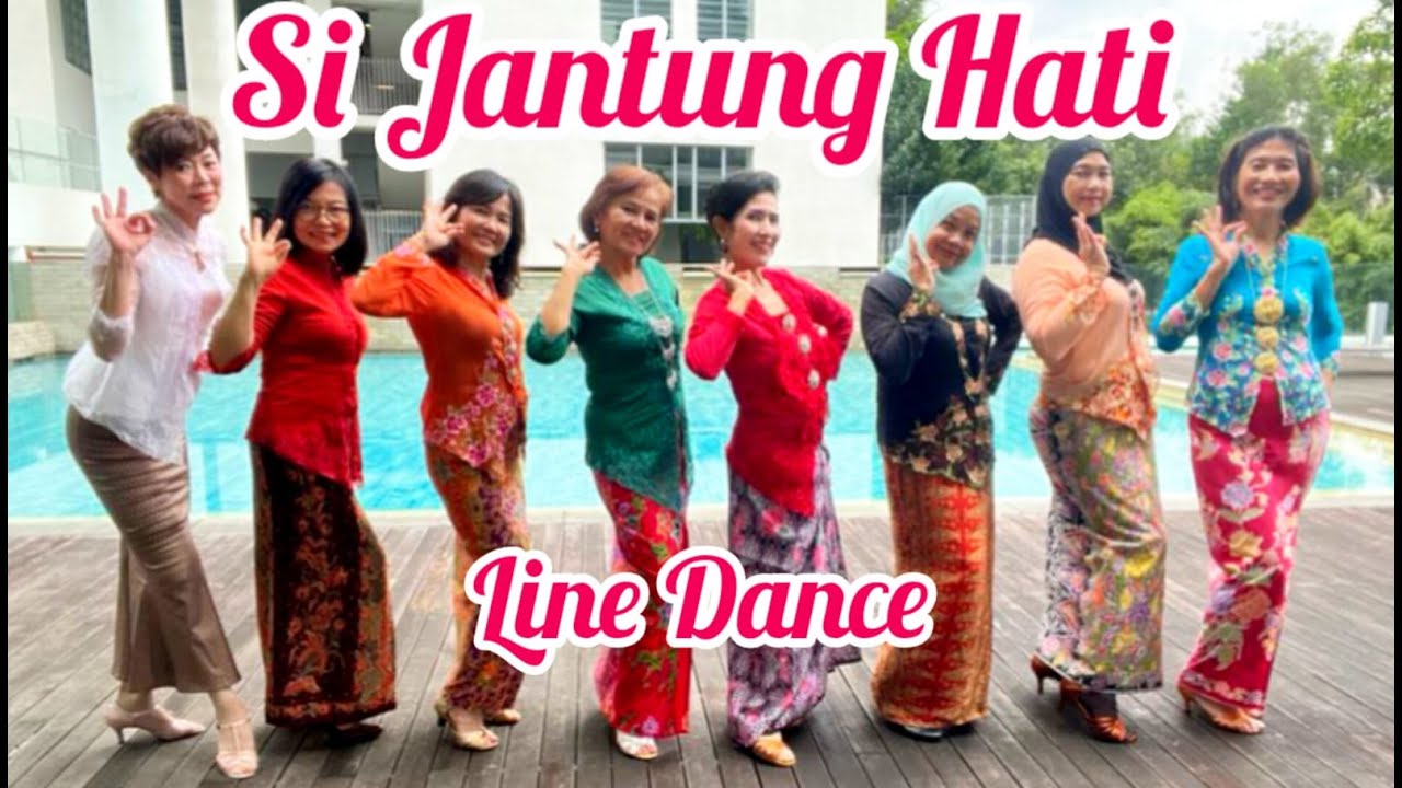 Si Jantung Hati | Dance | Line Dance | Beginner | H&H Dance Group - YouTube