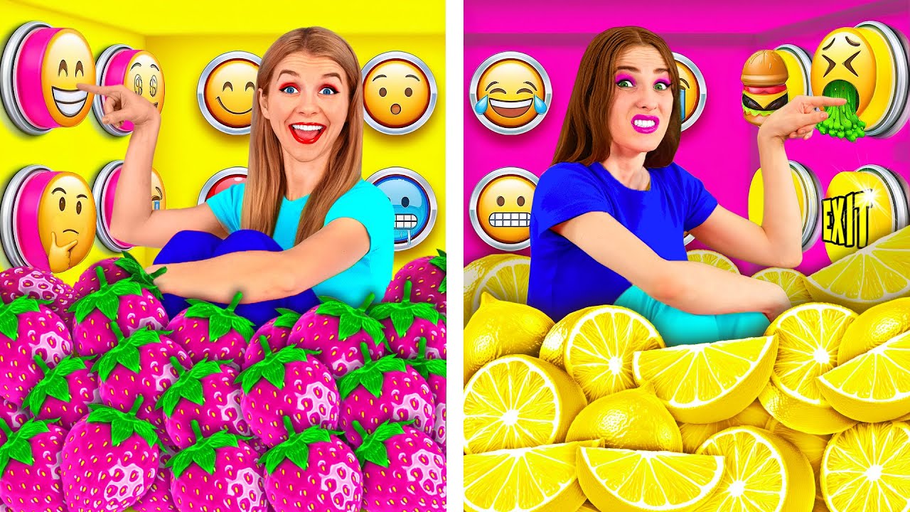 1000 Mystery Buttons Challenge Only 1 Lets You Escape | Edible Battle ...