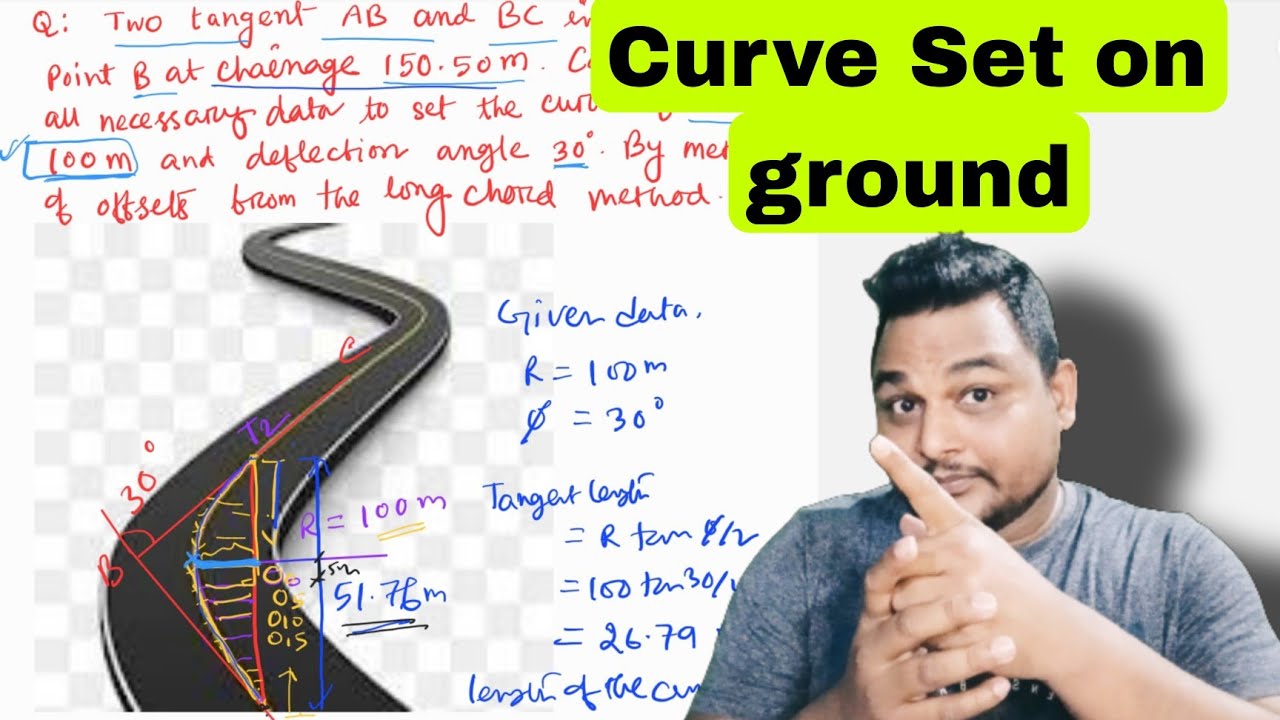 Curve Set on Ground। How to set Curve on Ground 💦 Surveying Notes # ...