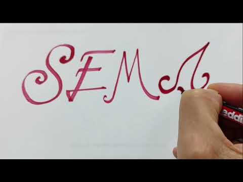 SEMA isminin yazılışı - Güzel yazı denemesi - güzel yazı yazma teknikleri - güzel yazı yazma