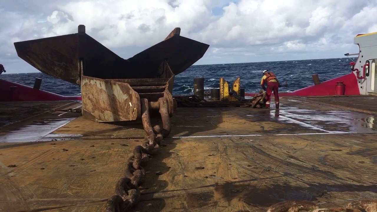 Timelapse Of Ship Working At Sea. Pre-Lay Mooring System. - YouTube