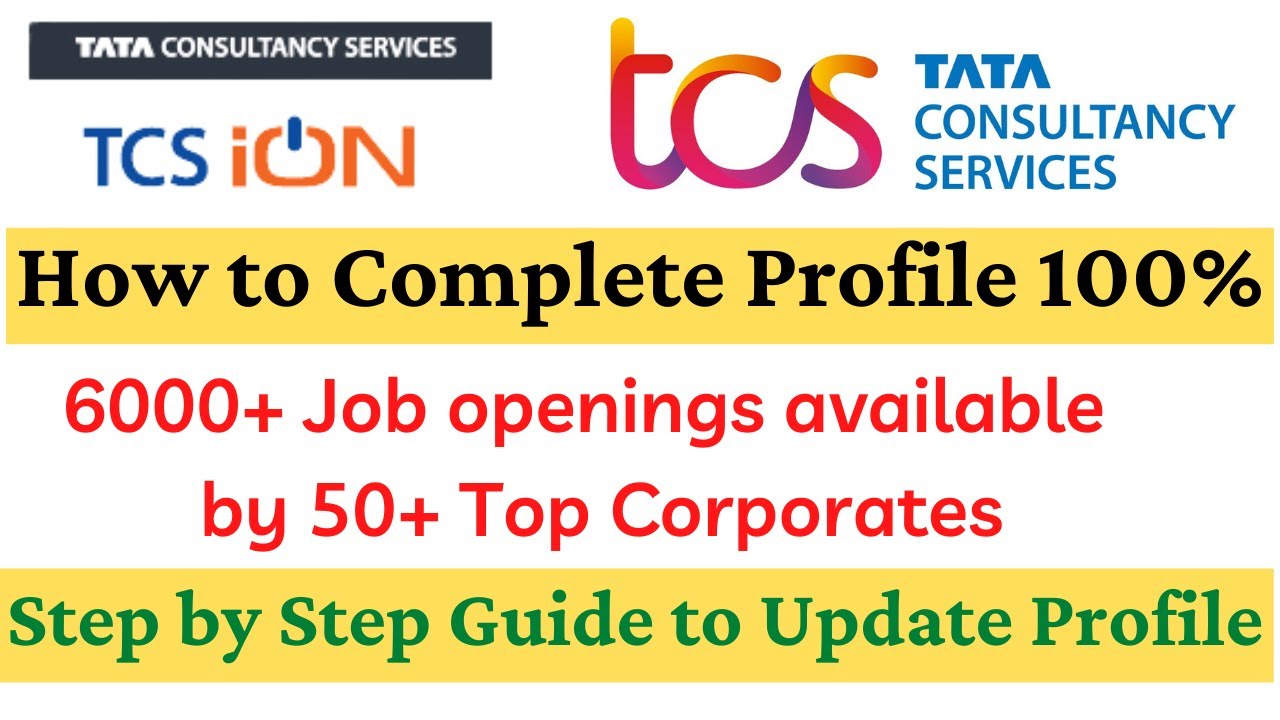 TCS Ion Profile Update| How to Update Profile 100% in TCS Ion| TCS NQT ...