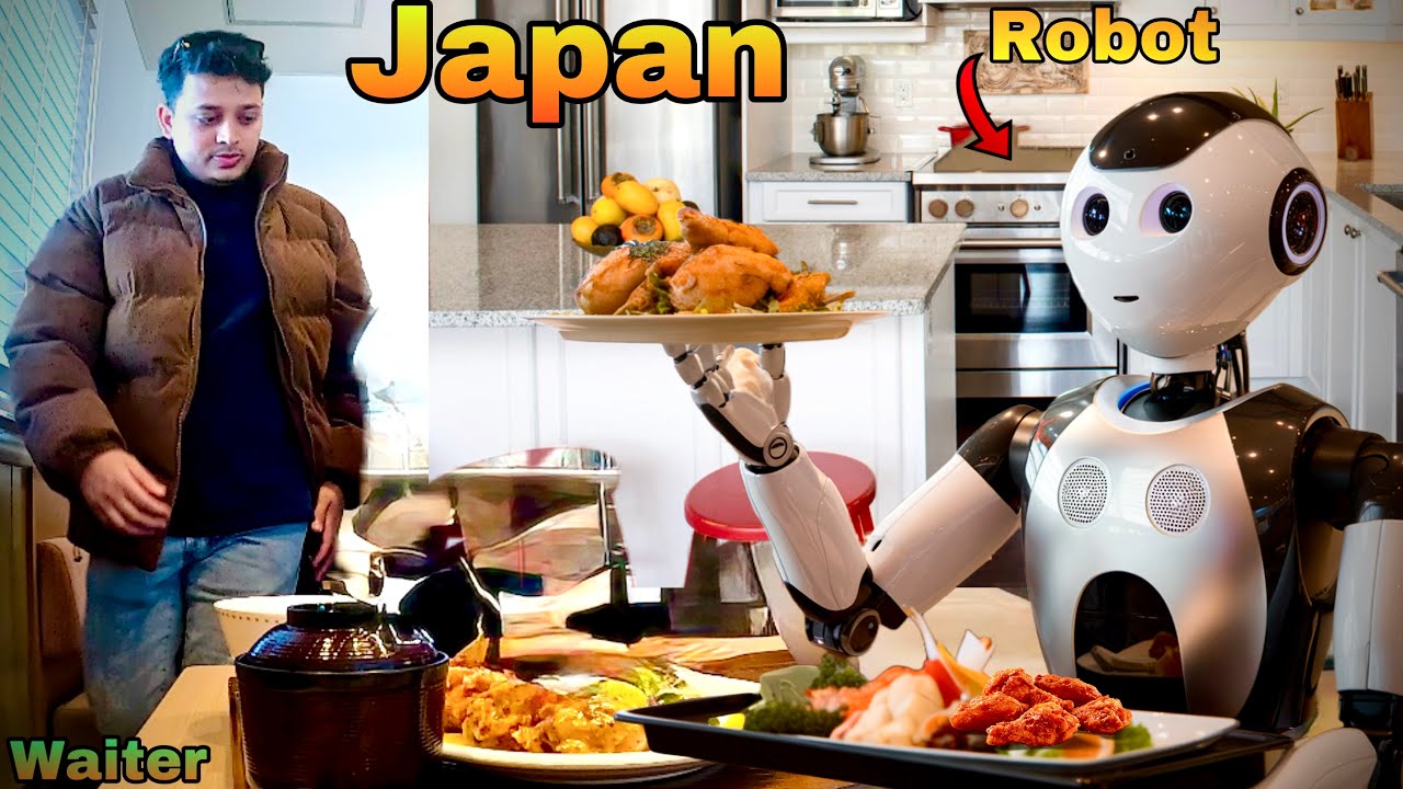 Japan is Living in 2050 ! The Robot is doing the waiter's job in गाउँको ...