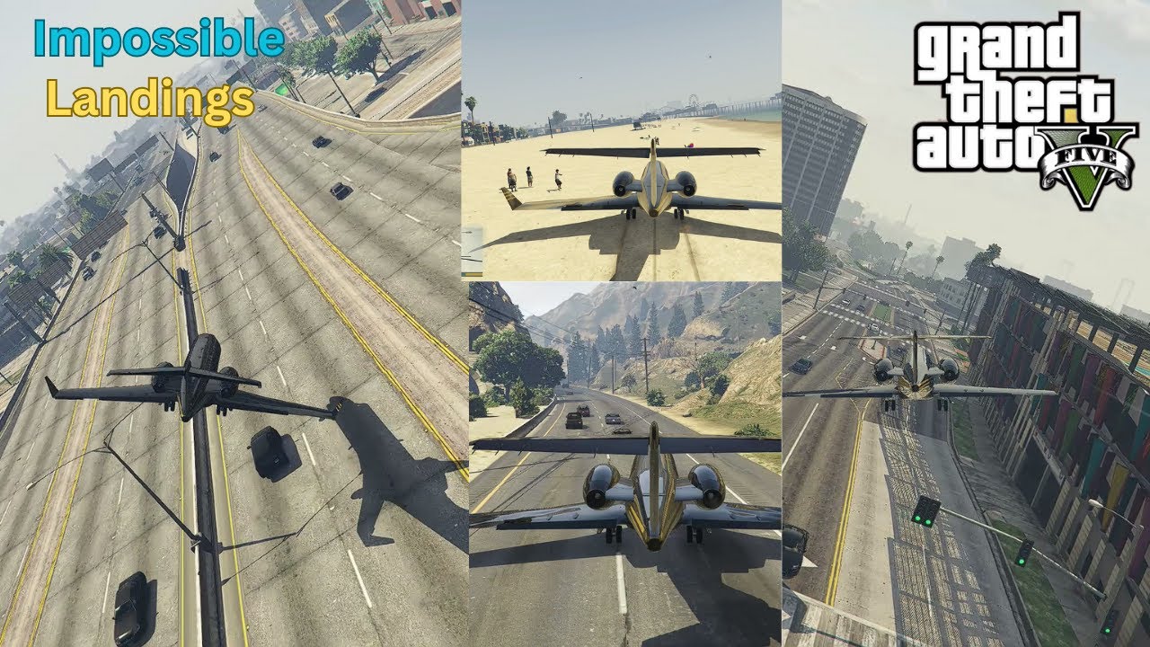 Grand Theft Auto 5 / Impossible Landings GTA 5 / Without Runway Landing ...