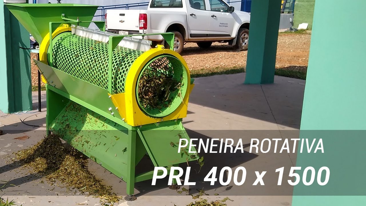 Peneira Rotativa para composto orgânico PRL 400x1500 - YouTube
