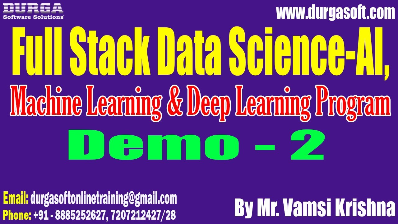 Full Stack Data Science Tutorials Demo 2 By Mr Vamsi Krishna On 06 12 2022 930pm Ist