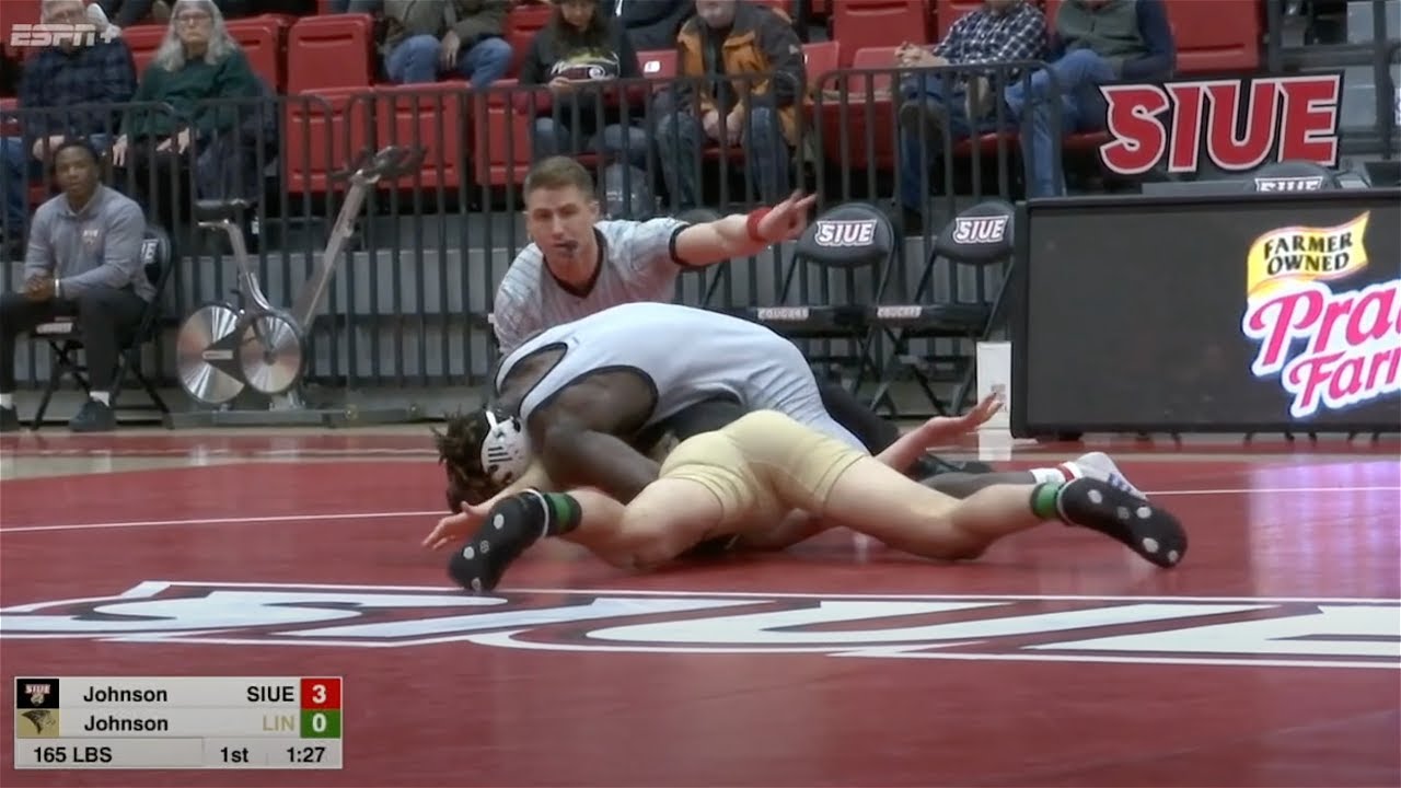 165lbs Jorden Johnson (SIUE) vs Logan Johnson (Lindenwood) - YouTube