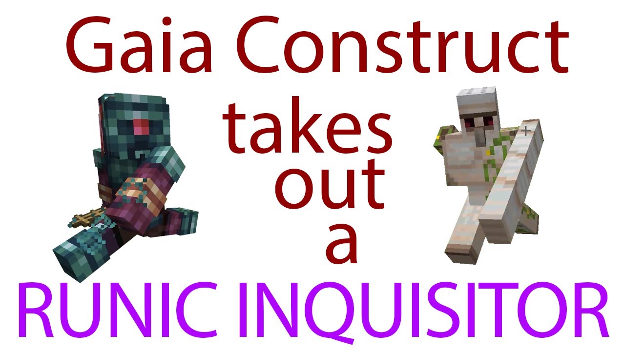 Gaia Construct takes out Runic Inquisitor | Diana | SkyBlock | Hypixel | Minecraft - YouTube
