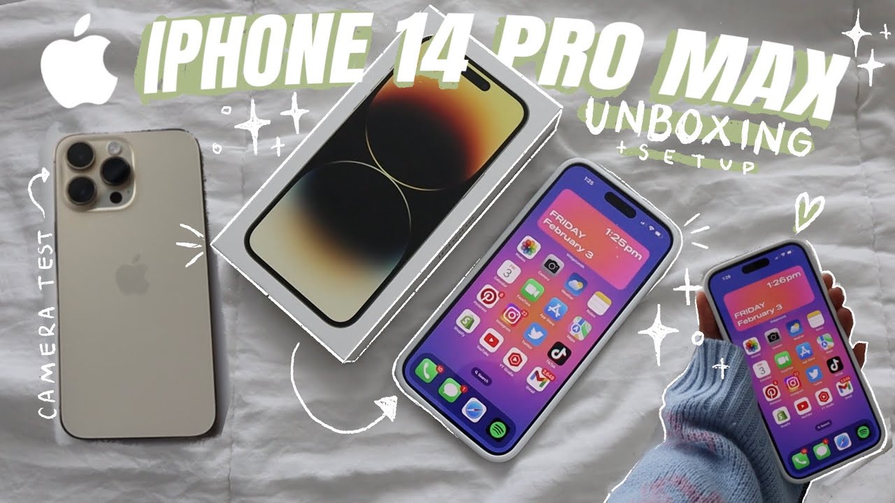 IPHONE 14 PRO MAX (GOLD) UNBOXING 📦🌱 | Unboxing, Camera Test, Phone ...