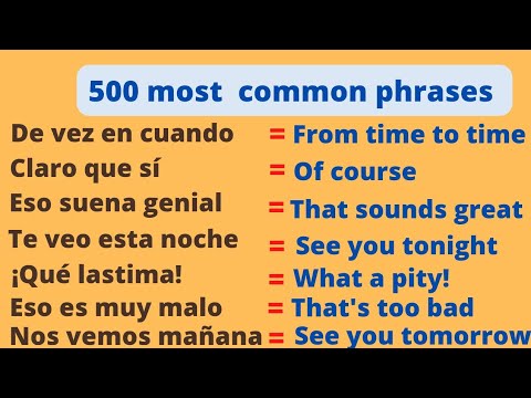 500 frases más comunes en inglés/500 most common phrases in spanish ...