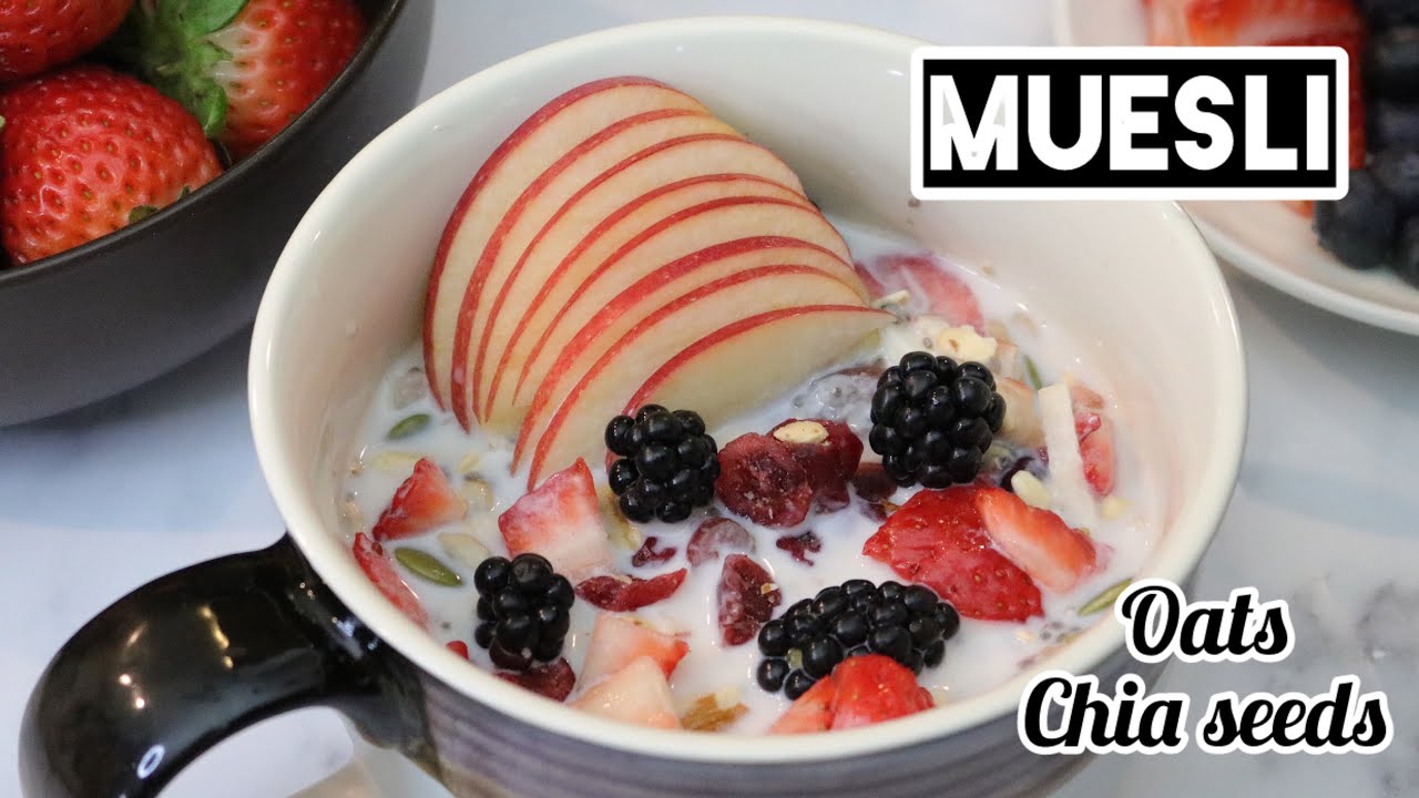 Quick And Easy Breakfast Muesli | Overnight Soaked Oats Recipe | How To ...