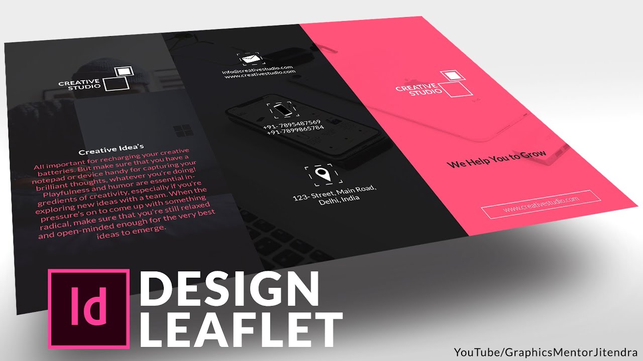 Tri Fold Leaflet Design Tutorial [ Adobe InDesign cc ] - YouTube