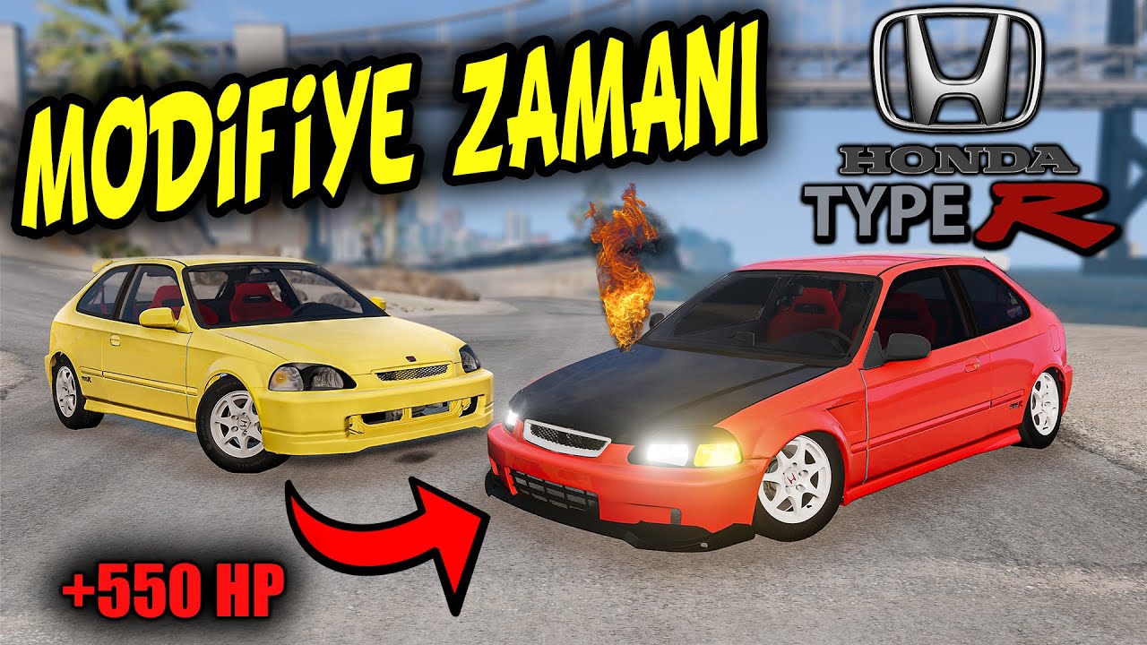 Beam NG Drive | 550 HP HONDA CİVİC TYPER | #beamngdrive - YouTube
