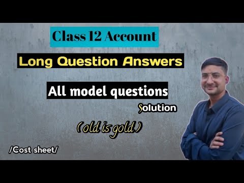 Long answer question old is gold page 282/Q No 22// all model question ...