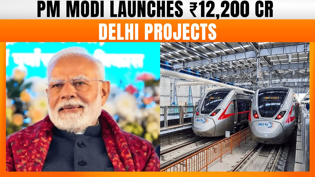 PM Modi Unveils ₹12,200 Crore Infrastructure Projects for Delhi | News9 ...