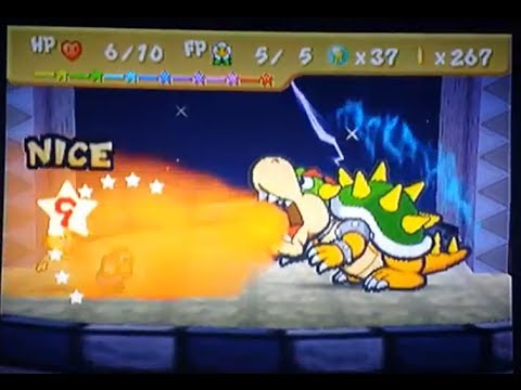 Paper Mario - Bowser defeated in four turns - YouTube