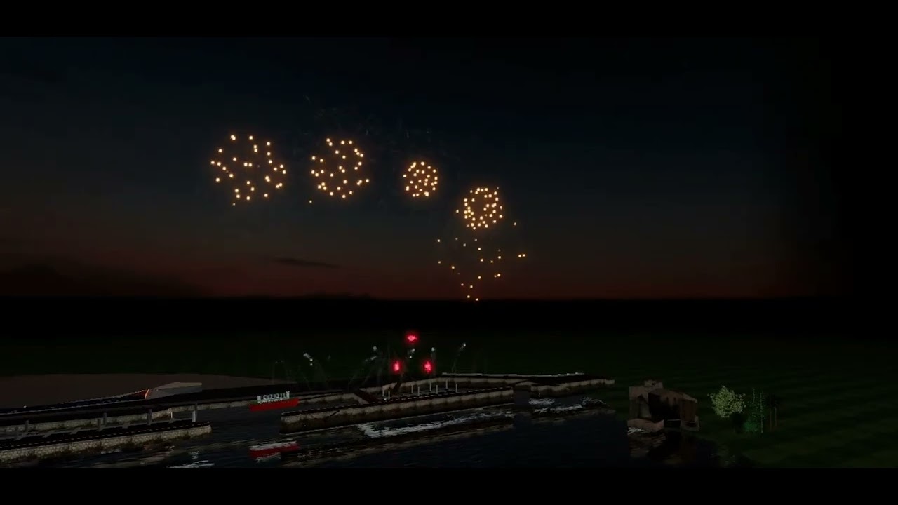 3D fireworks show with finale fireworks software - YouTube