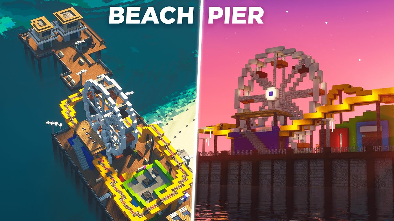 Building the Santa Monica Pier in MINECRAFT! - City Build Series - YouTube
