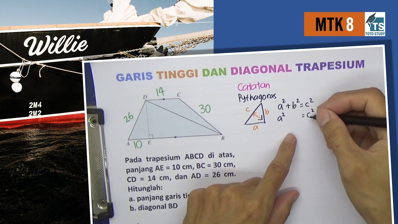 Garis Tinggi dan Diagonal Trapesium - YouTube