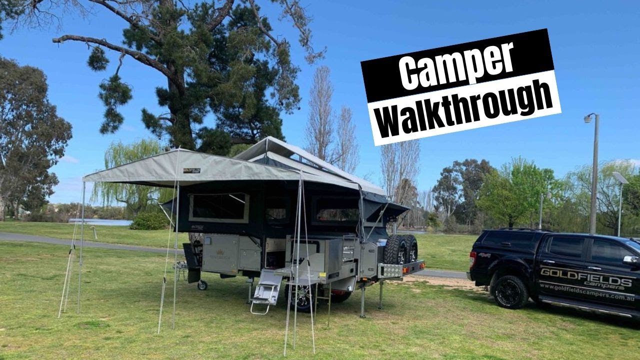 Goldfields Forward Fold Camper Trailers - Sovereign Walkthrough - YouTube