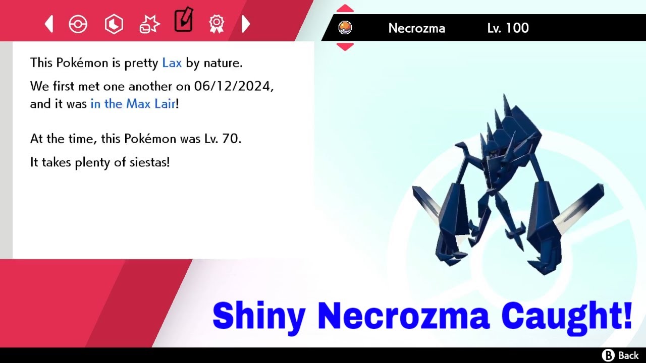 Pokémon Livestream! Shiny hunting Necrozma again. Shiny Necrozma Caught ...