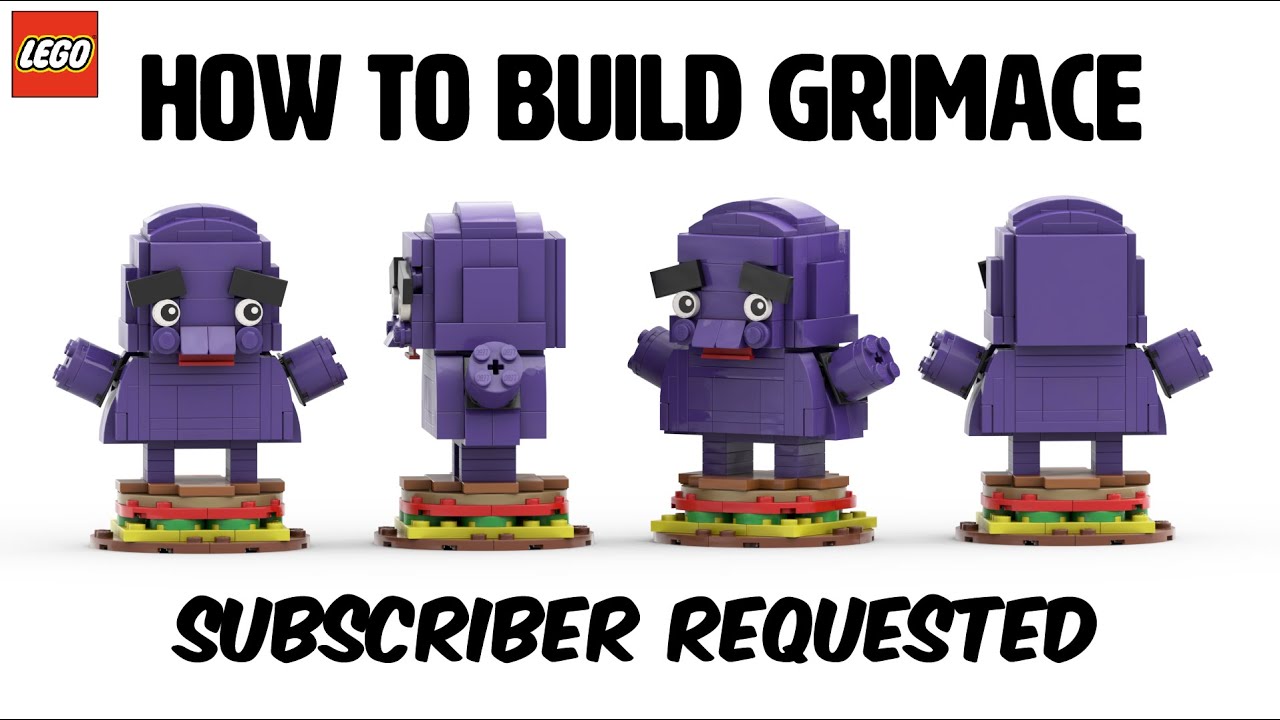 Lego Grimace Brickheadz MOC Build - Subscriber Requested - YouTube