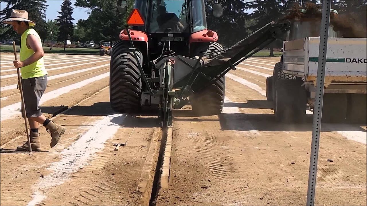 F&M College - Football Practice Field - Sand Grid Drainage Trenches ...