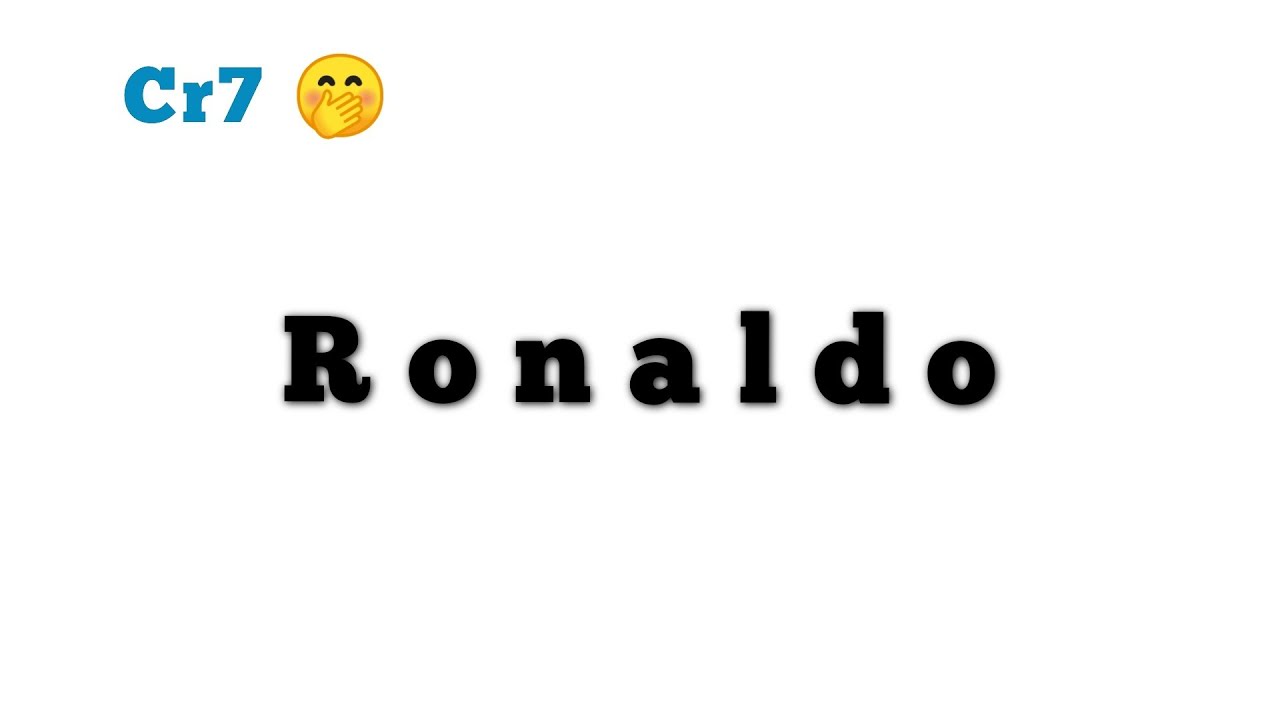 how to turn words Ronaldo / how to draw ronaldo / drawing ronaldo - YouTube