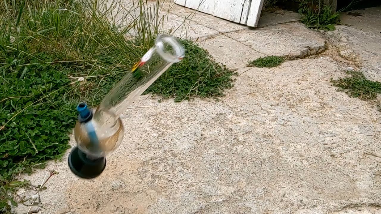 Smash Magic Water Pipe Pyrex Bong in Slow Motion - YouTube