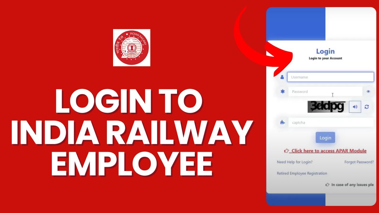 How to Login to India Railway Employee Account 2024? - YouTube