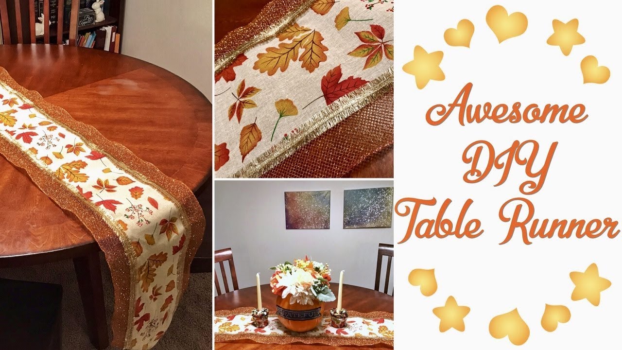 DIY Fall Table Runner: Easy Home Decor for the Holidays - YouTube