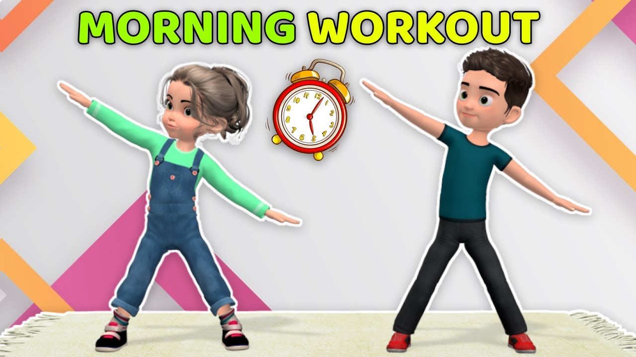 MORNING WORKOUT FOR KIDS - NO JUMPING EXERCISES - YouTube