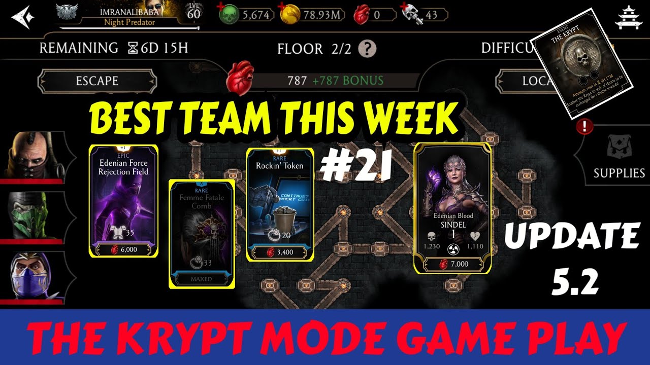 Mk Mobile | Krypt Mode Game Play | Level Hard Bosses - YouTube