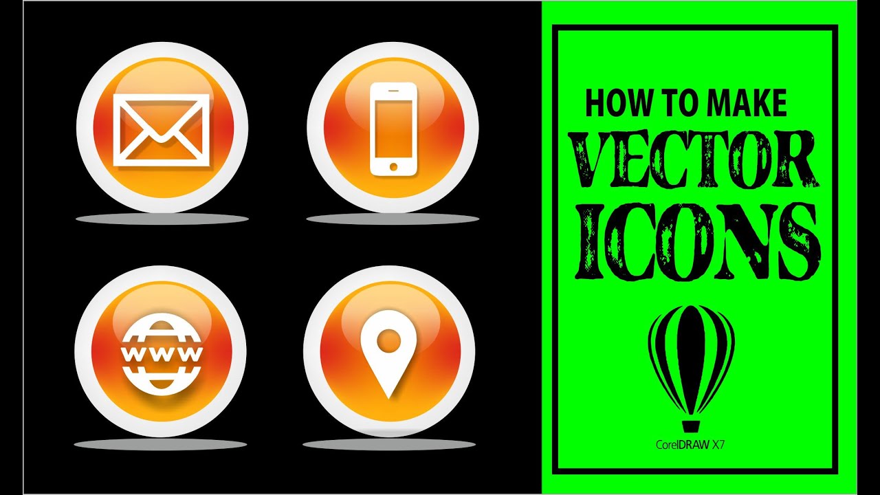How to make Vector Icons in CorelDraw X7 - YouTube
