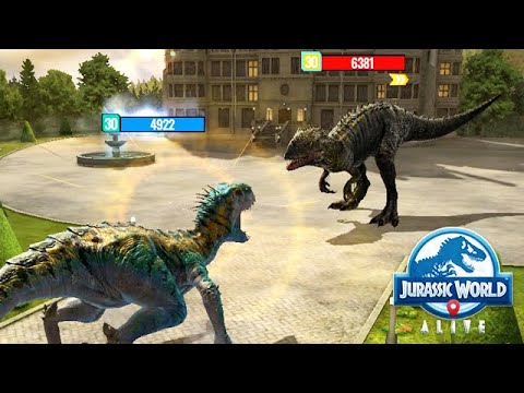 SCORPIUS REX vs INDOMINUS REX GEN 2 (JURASSIC WORLD ALIVE) - YouTube