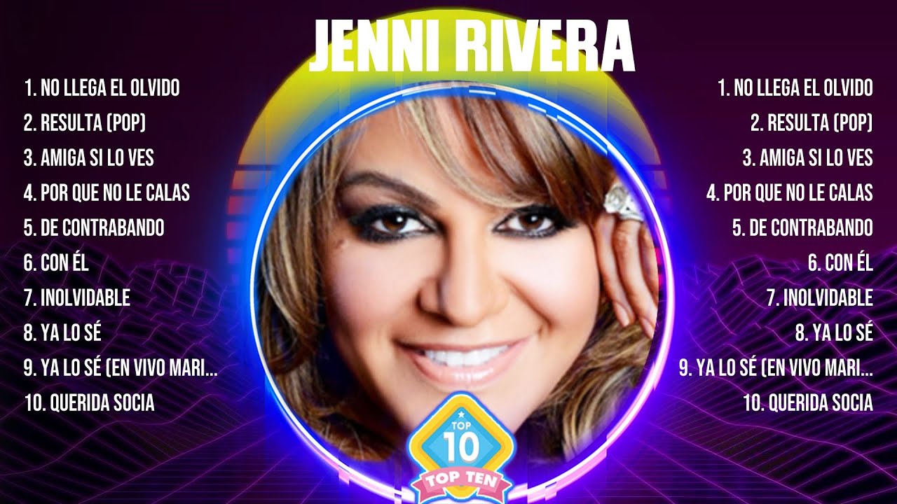 Jenni Rivera ~ Greatest Hits Full Album ~ Best Old Songs All Of Time ...