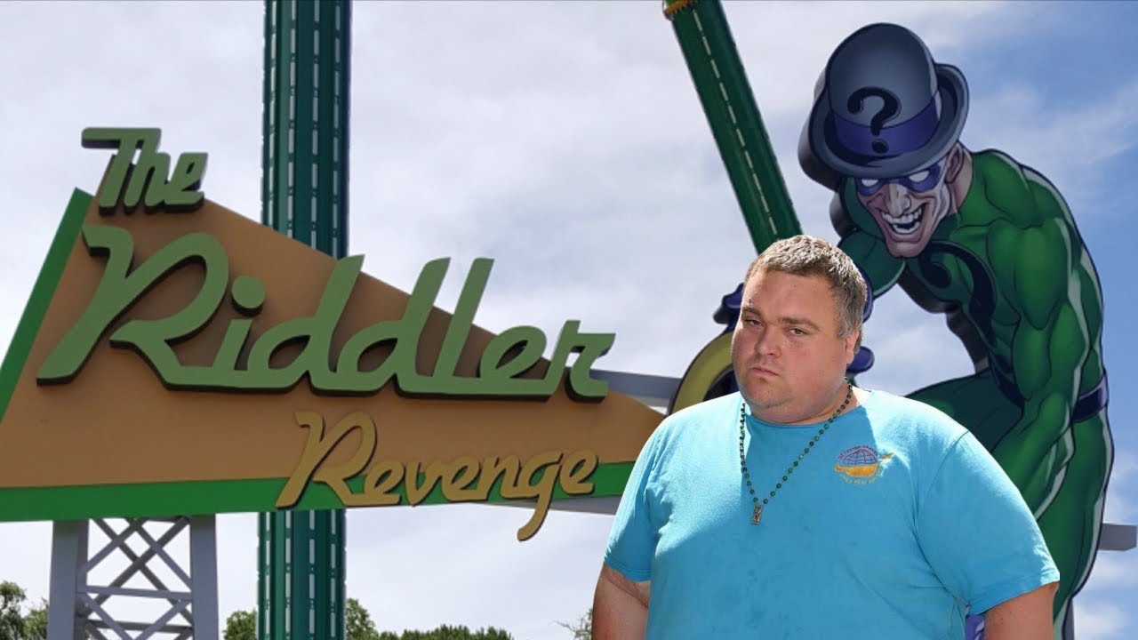Fat Testing Riddler's Revenge Pendulum Swing at Six Flags Over Texas ...